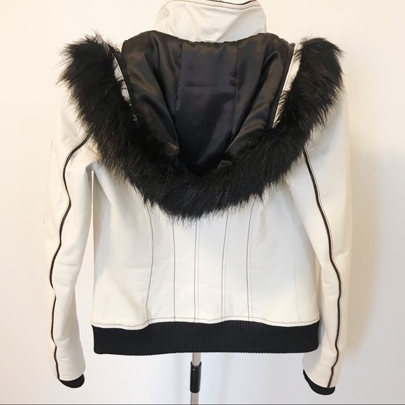 Danier | Jackets & Coats | Danier Bomber White Leather Jacket ...
